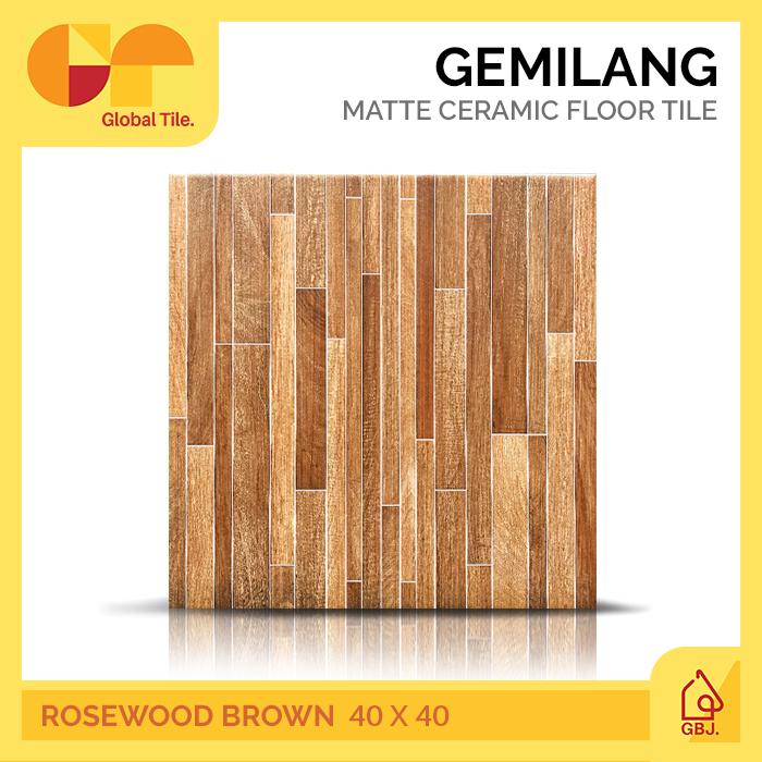 Jual KERAMIK GEMILANG 40 X 40 ROSEWOOD BROWN MATTE MOTIF KAYU / KERAMIK ...