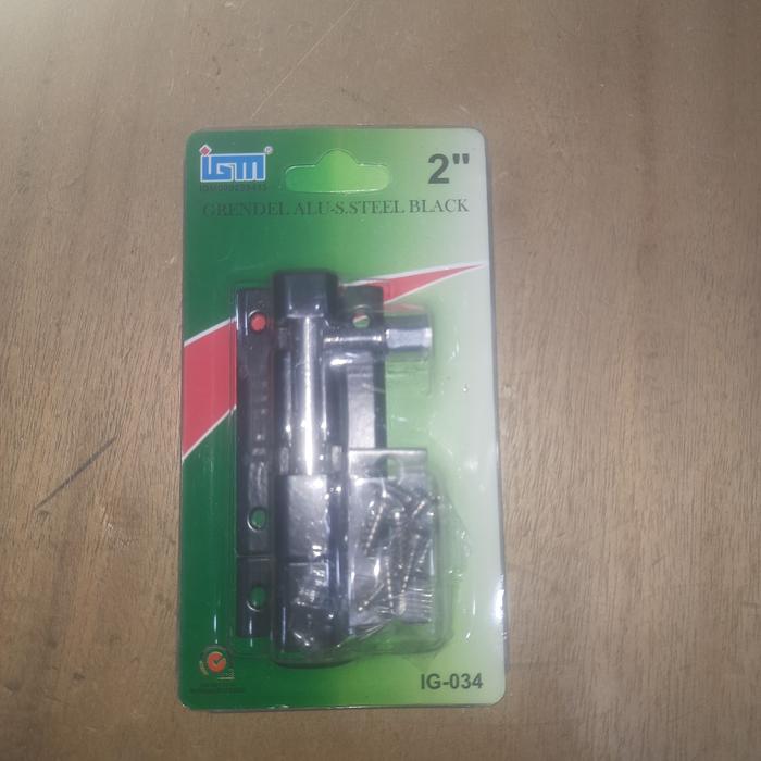 Jual grendel pintu atau jendela igm hitam 2" bahan aluminium - Kota ...