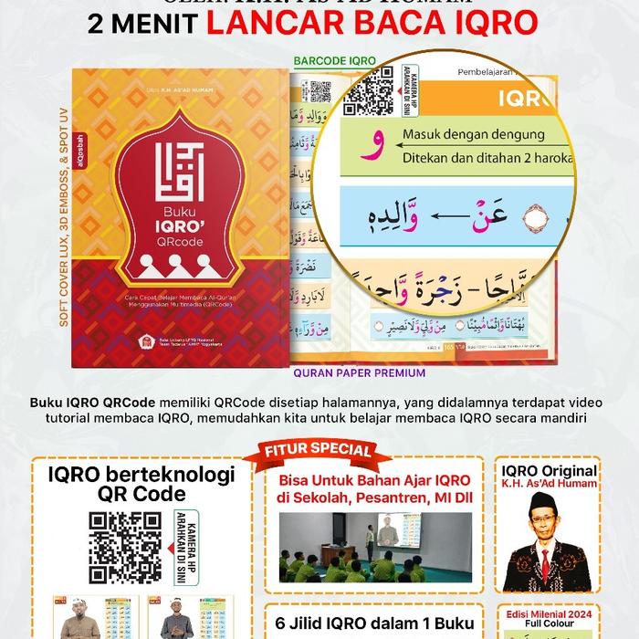 Jual Buku Iqro Milenial Latin Warna bukan Custom Nama Cara Mudah Baca ...
