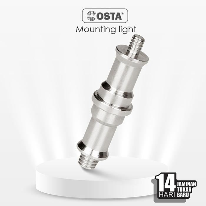 Promo COSTA Spigot Screw 1/4 to 3/8 Male Adapter Light Stand Metal ...