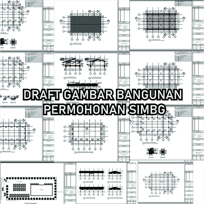 Jual Gambar Denah Arsitek Lengkap PBG / IMB Permohonan Bangunan Gedung ...
