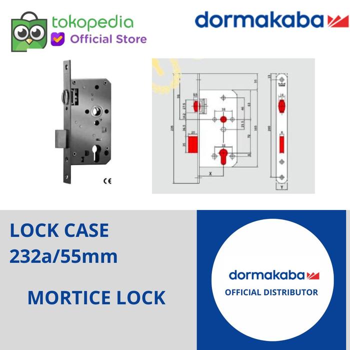 Jual Dorma Lock Case 232a / 55mm dormakaba Lockcase - Jakarta Pusat ...