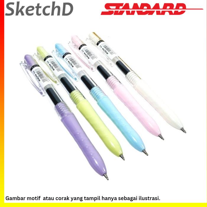 Promo Pena Standard Mojito 0.3 Gel Retract Ballpoint Pen Hitam Mirip Bolpoin Kokoro 03 super ...