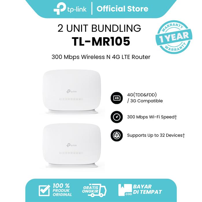 Promo TP-Link TL-MR100 | 300 Mbps 4G WiFi Modem | LTE Router | All ...