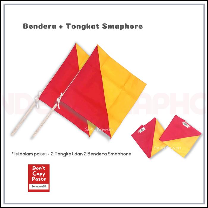 Jual Bendera + Stick Semapor Pramuka [set] / 2 bendera + 2 stik smapur ...