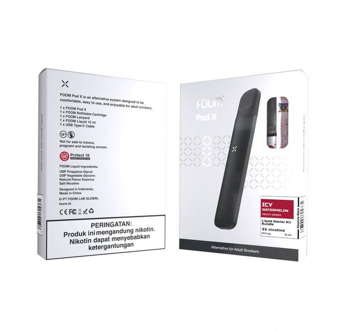 Jual POD X BUNDLING LIQUID FOOM (ABSOLUTE BLACK ICY WATERMELON 15ML ...