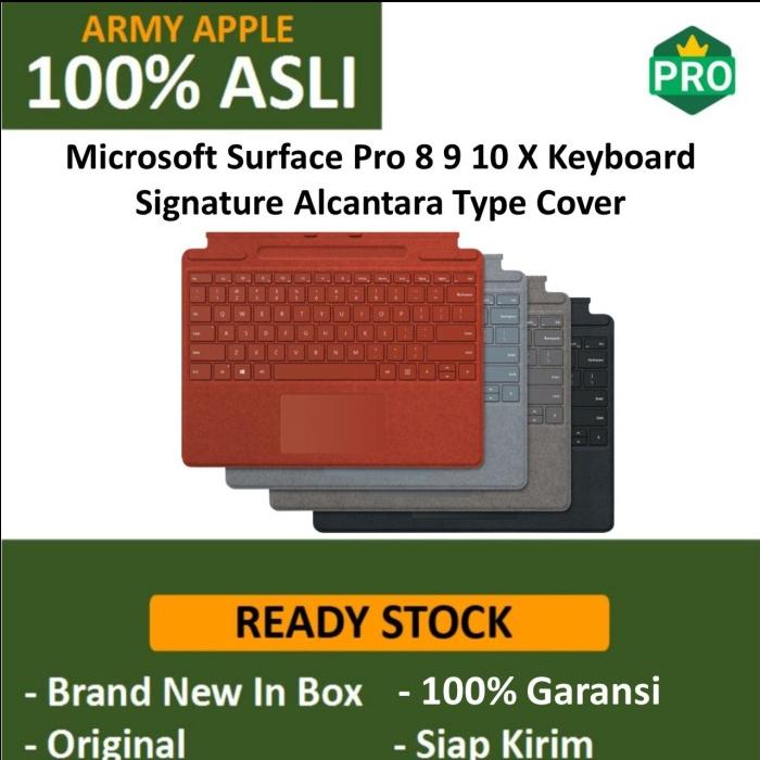 Jual Microsoft Surface Pro 10 9 8 X Keyboard Signature Alcantara Type ...