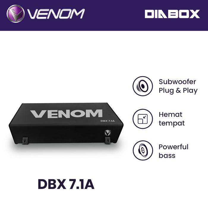 Promo Venom Subwoofer Box Mobil Diabox DBX 7.1 A Bagasi Aktif Plug and ...