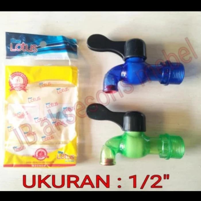Jual KRAN AIR PLASTIK BENING TRANSPARAN 1/2" Merk LOTUS / KERAN AIR PVC ...