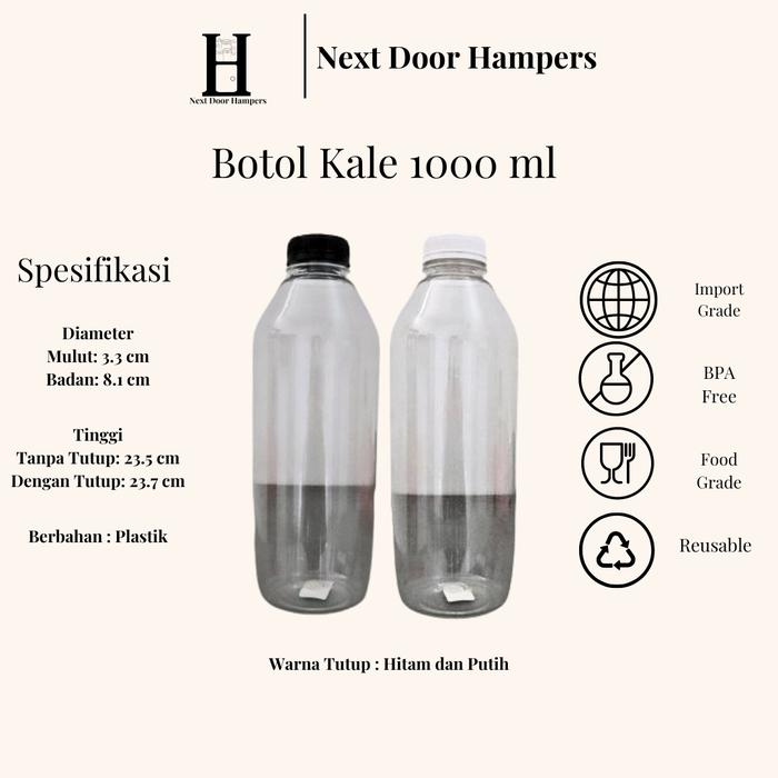 Promo Botol Cold Press Juice & brew Coffee 1000 ml / Kale 1000 ml (65 ...