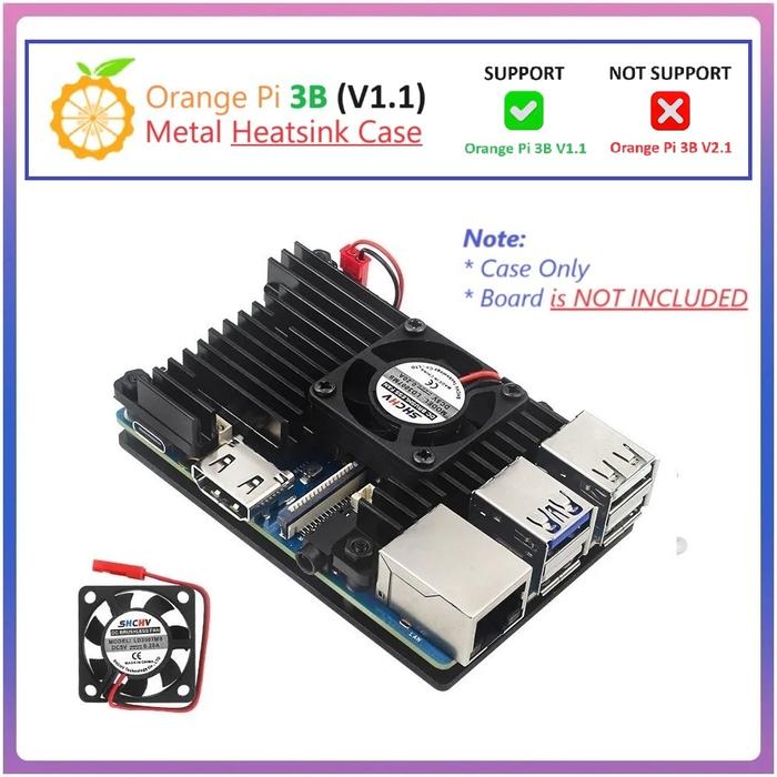 Jual Metal CASE - Orange Pi 3B (with Cooling Fan) - Jakarta Timur ...