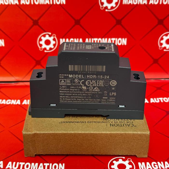 Jual MEAN WELL MEANWELL HDR-15-24 (15W 24Vdc 0,63A) Industrial DIN RAIL PSU - Jakarta Selatan ...