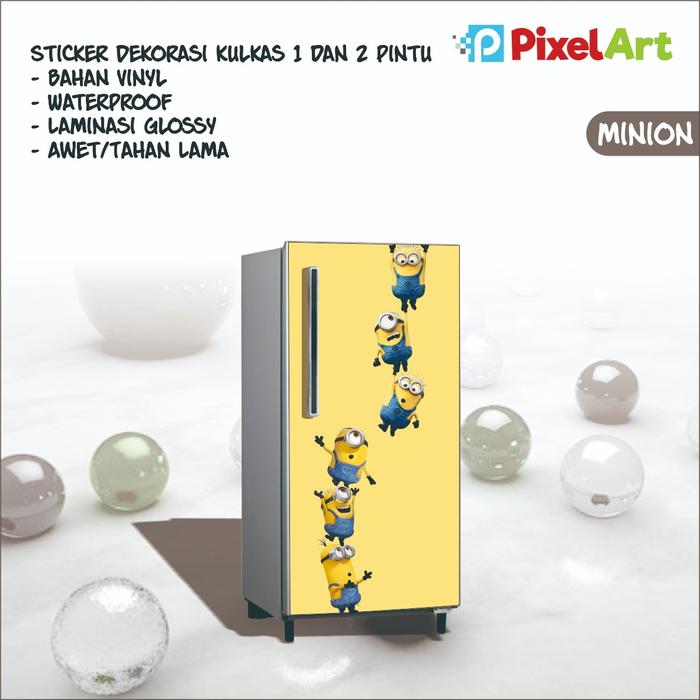 Promo STIKER KULKAS 1 PINTU DAN 2 PINTU STICKER MOTIF MINION LUCU - 001 ...