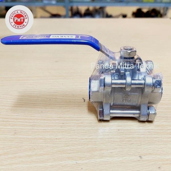 Jual Ball Valve SANKYO 1/2" inch 1000 WOG Stainless Steel 316 Type 3PC - Jakarta Barat - Panca ...