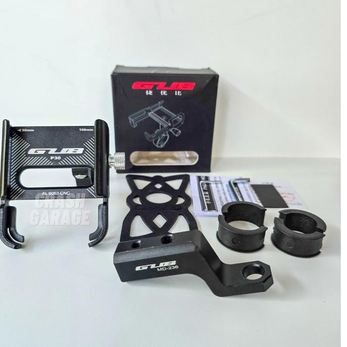 Promo Paket Phone Holder GUB P30 + Bracket GUB MD-236 Original Alumunium Alloy Holder Hp Motor ...