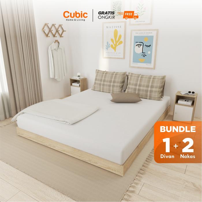 Promo Cubic Set Kamar Tidur / Paket Kamar Berseri 4 / LUNA BD 161 + (2) LUNA NK 30 Cicil 0% 3x ...