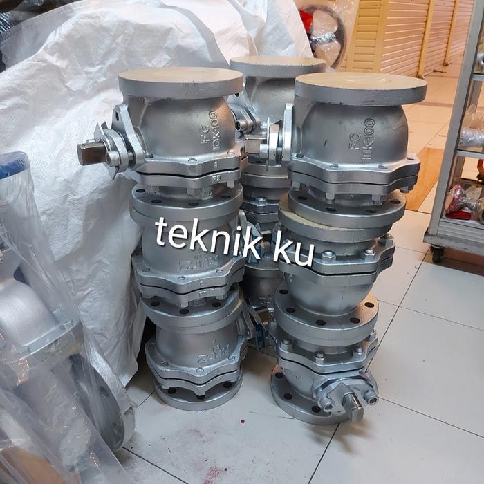 Jual ball valve kitz 8" inch dn200 jis 10k ball valve kitz flange cast iron 8" inch jis 10k ...