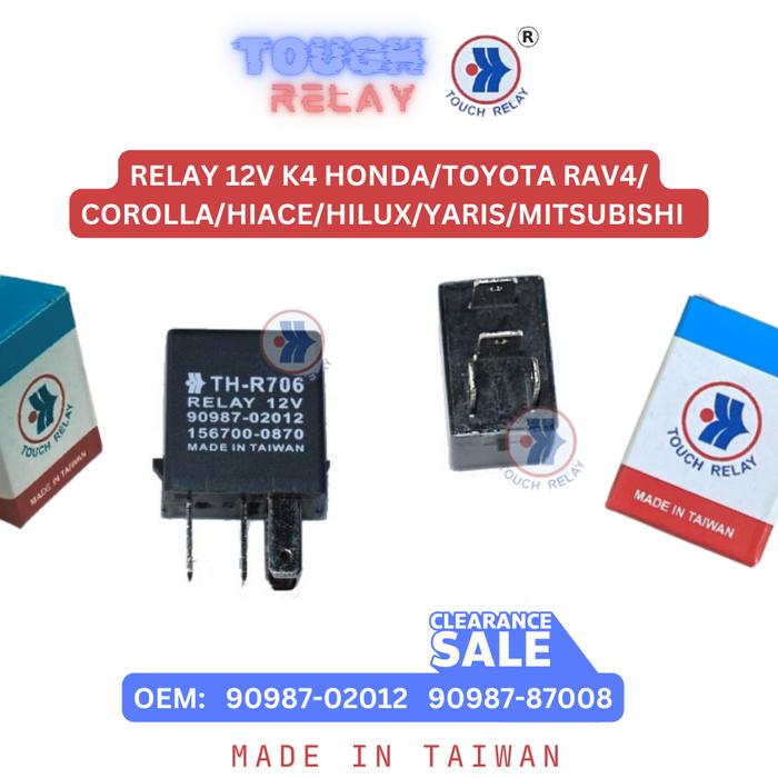 Jual RELAY 12V K4 HONDA/TOYOTA RAV4/ COROLLA/HIACE/HILUX/ YARIS ...