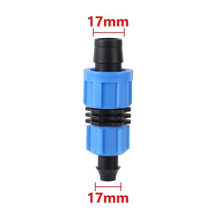 Jual Konektor Lurus Selang PE 17mm DN17mm Pipe Drip irrigation Tape ...