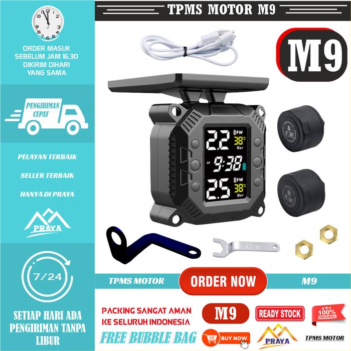Jual TPMS sepeda motor solar panel Motorcycle Bicycle Sistem Pengukur ...