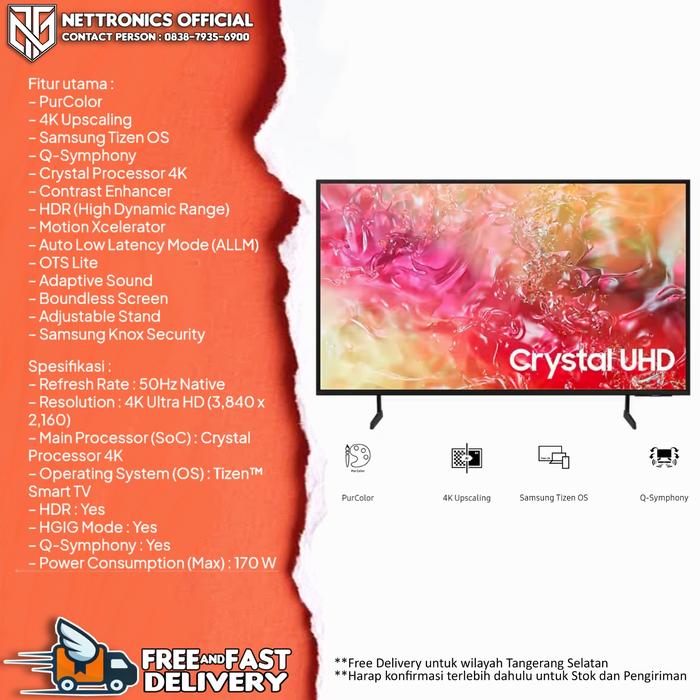 Jual SAMSUNG UA43DU7000KXD - SAMSUNG SMART TV 43" 4K CRYSTAL UHD ...