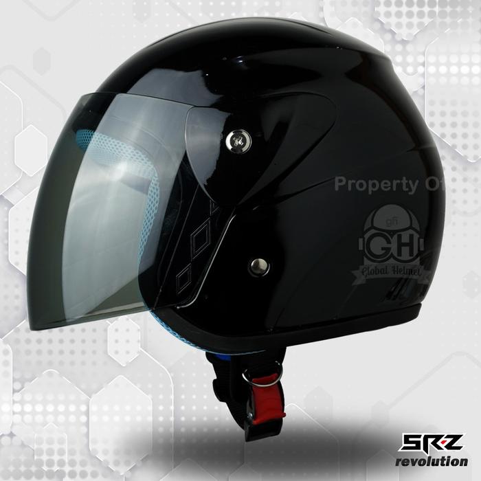 Jual HELM EVOLUTION POLOS HALF FACE MODEL GM EVO - BLACK - Kota ...