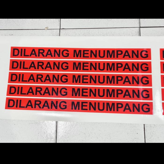 Jual STICKER DILARANG MENUMPANG ISI 10 / Sticker Dilarang / Stiker ...