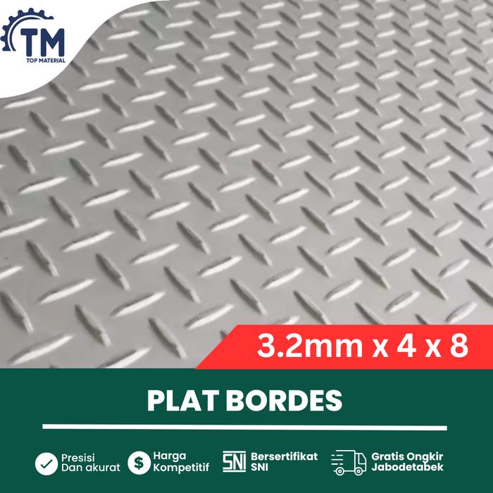 Jual Plat Bordes Tebal 3.2mm x 4 x 8 Feet / 1200 x 2400 mm / 120 x 240 cm / 1,2 x 2,4 Meter Full ...