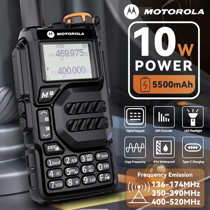 Jual HT Motorola X8 two way radio Walkie talkie jarak jauh 20KM Daya Tinggi 10W 200 Saluran ...