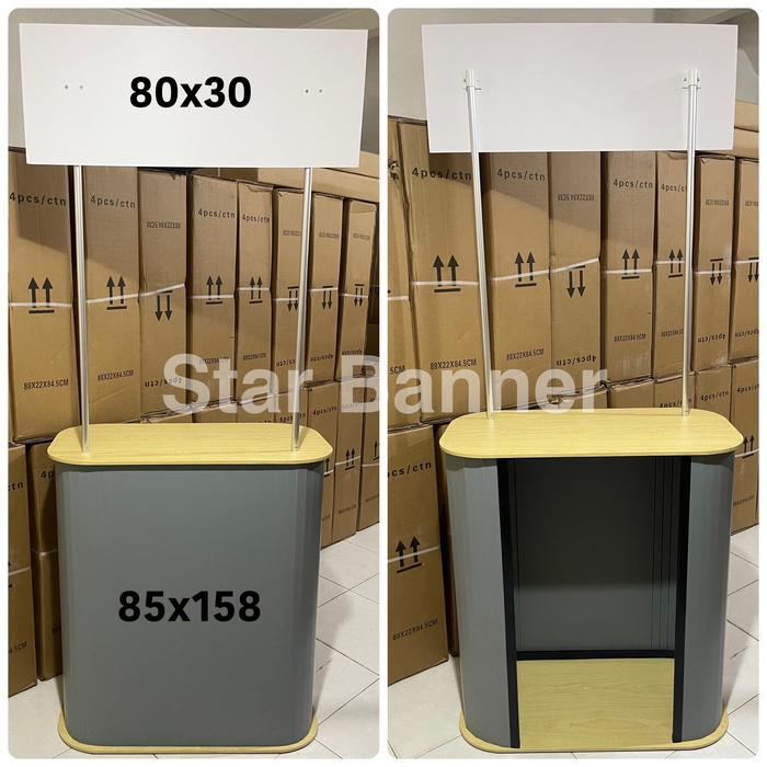 Jual Polycounter B1 (with header) alas kayu | Pop Up Table | Pop Up ...
