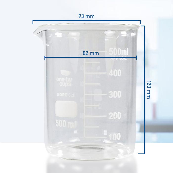 Jual Gelas Ukur Gelas Takar Lab Borosilicate Glass Tahan Panas Skala ...