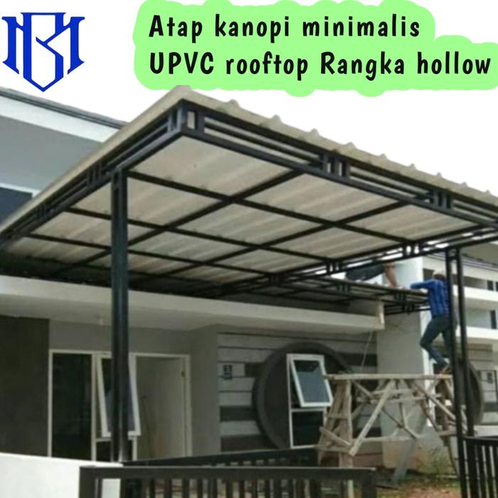 Jual Atap Kanopi Minimalis Upvc Rooftop Rangka Hollow Galvanis /m2 ...