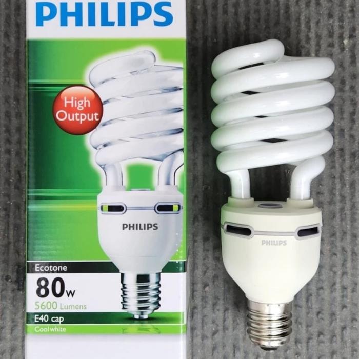 Jual Lampu Philips Ecotone Twister / TORNADO 80 Watt 220V E40 Cool ...