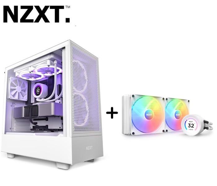 Jual NZXT H7 Flow White Bundle Kraken Elite 280 RGB AIO CPU COOLER ...