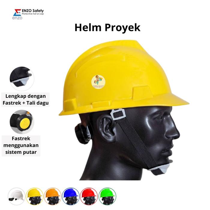 Jual Helm Safety Proyek septi Helmet Fastrack Putar Original Enzo SNI ...