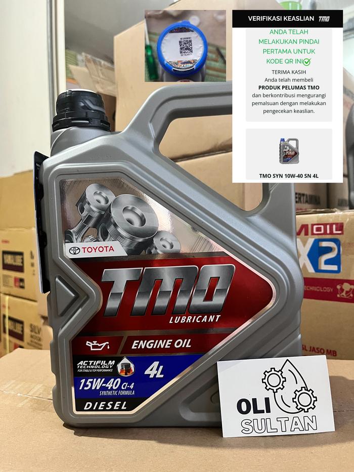 Jual TOYOTA TMO 15W-40 CI-4 4L | ORIGINAL ENGINE OIL | OLI MOBIL DIESEL ...