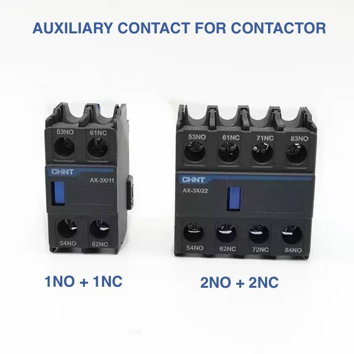Jual CHiNT Auxiliary Contact AX-3X/11 Kontak Bantu Kontaktor Schneider ...