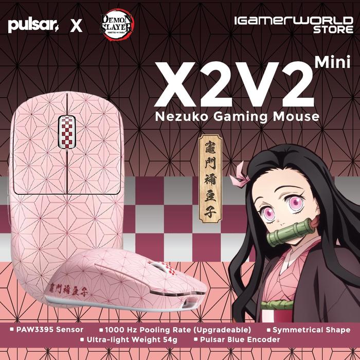 Promo PULSAR [Demon Slayer] X2V2 MINI NEZUKO WIRELESS Gaming Mouse ...