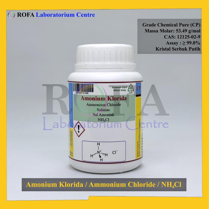 Jual Amonium Klorida / Salmiac / Ammonium Chloride / NH4Cl CP 500 Gram ...
