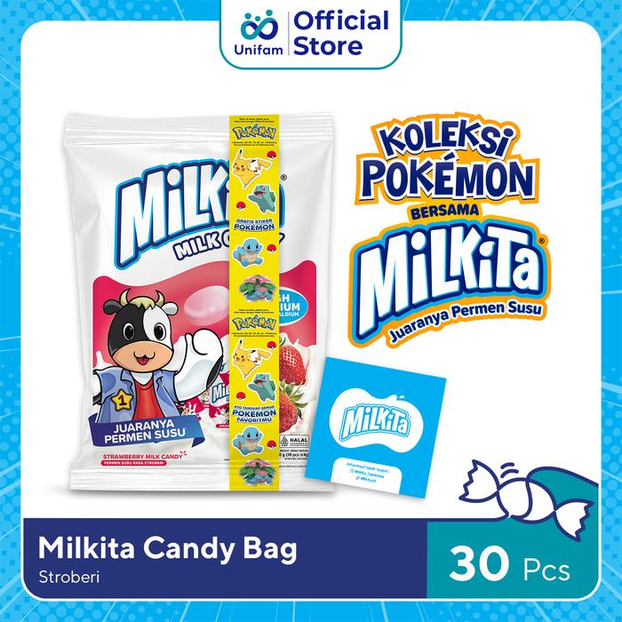 Jual Milkita Candy - Strawberry Premium Bag (30pcs) - Permen Rasa ...