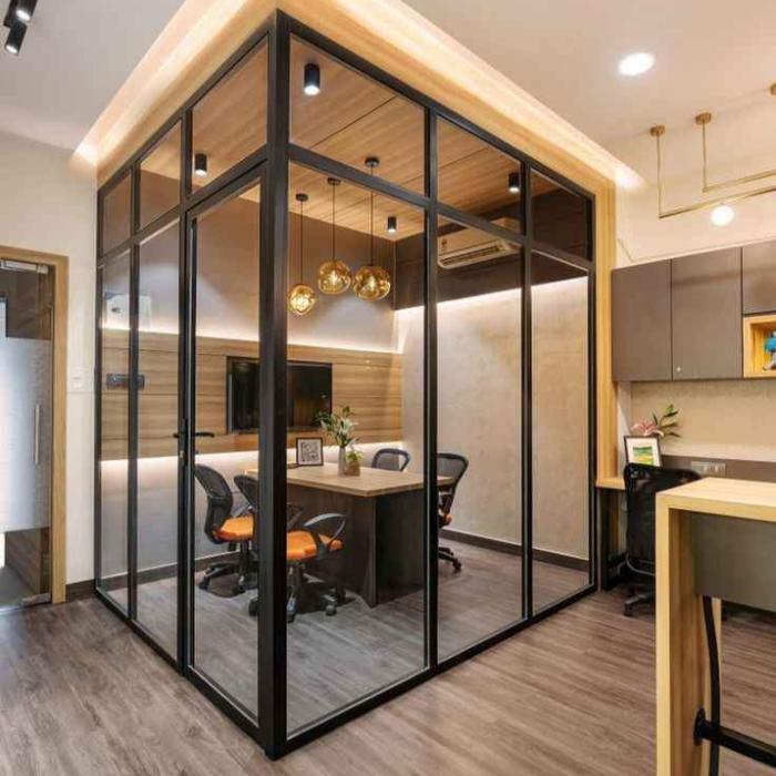 Jual partisi kaca mati pake pintu cocok ruangan kantor dan rumah dan ...