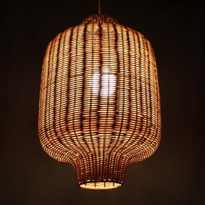 Jual Kap Lampu Gantung Rotan | Rattan Pendant Light | Lampu Rotan KL170 ...