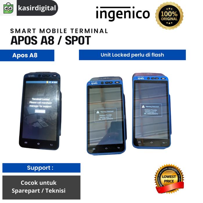Jual Mesin Kasir Android POS Ingenico APOS A8 Spots Gobiz Locked - Unit Only - Jakarta Timur ...
