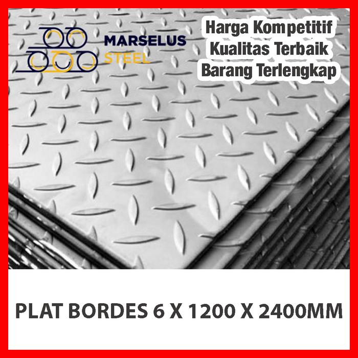 Jual Plat Bordes Besi 6 x 1200 x 2400 mm - Full Berkualitas SS400 ...