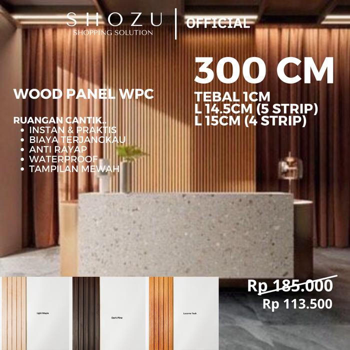 Jual WOOD PANEL 3D WPC Wallpanel 3M|1MM - Light Maple - Kota Medan ...