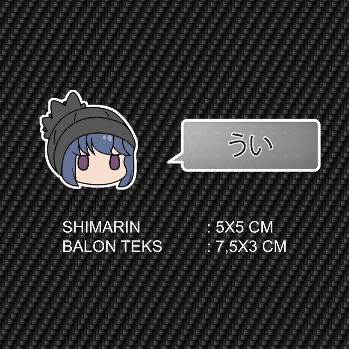 Jual STICKER STIKER JDM JEPANG YURU CAMP SHIMA RIN CHAT ICON (SEPASANG ...