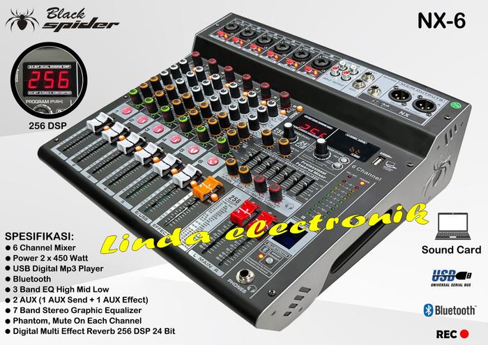 Jual power mixer black spider nx6 blackspider nx 6 900 watt original - Jakarta Barat - Linda ...