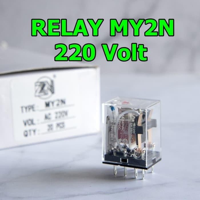 Jual RELAY MY2N MY2 12V 24V DC 220V AC Soket Relai 12 24 220 Volt ...