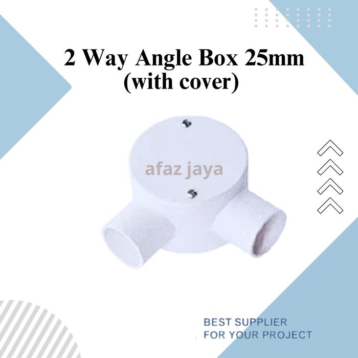 Jual 2 Way Angle Box 25mm (with cover) LESSO 65x40/2L/25 Pipa Conduit ...