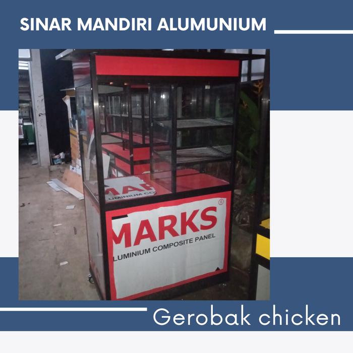 Jual Gerobak Fried Chicken/ Gerobak Jualan Ayam Goreng/ Showcase Jualan ...